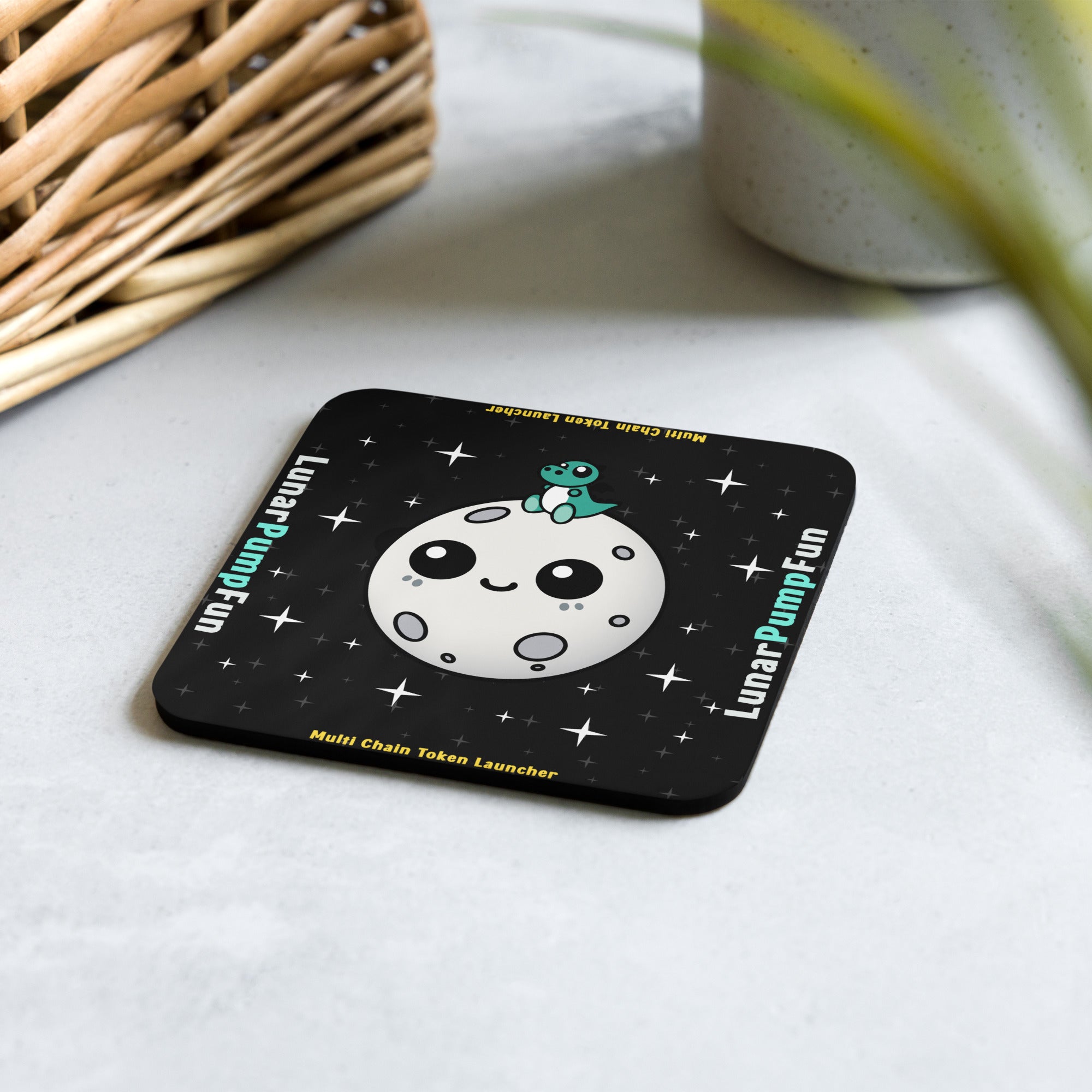 Lunar Pump - Cork-back coaster – Infinaeon